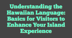 Understanding The Hawaiian Language: Basics For Visitors To Enhance ...