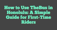 How To Use TheBus In Honolulu: A Simple Guide For First-Time Riders