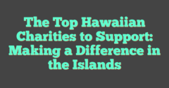 The Top Hawaiian Charities To Support: Making A Difference In The Islands